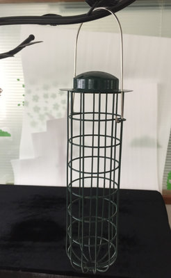 Iron Dark Green Fat Ball Bird Feeder Metal Lid Stainless Handle 185g Weight