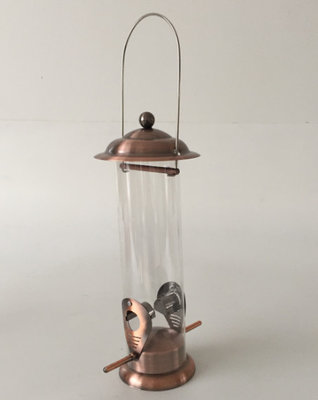 2 Feeding Port Metal Bird Feeders 350g Capacity 5.7 X 5.7 X 11 Inches