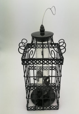 4 Feeding Port Squirrel Proof Bird Feeder Stainless Cable Hanging PC Tube