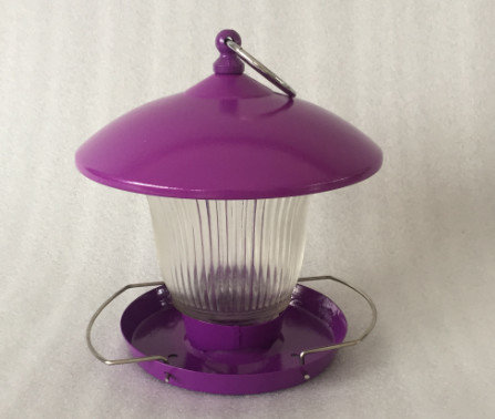 Metal And Glass Wild Bird Feeders Stainless Steel Holder 16 X 16 X 17.5 Cm Size