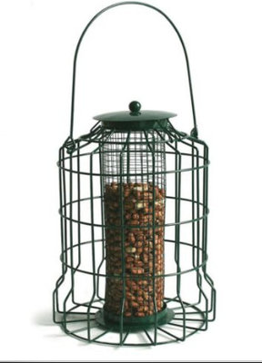 Dark Green Squirrel Proof Finch Feeder / Squirrel Proof Peanut Feeder