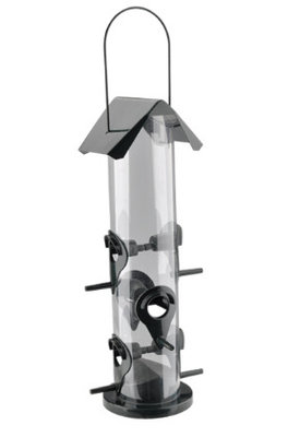 Weather Resistant Plastic Bird Feeders ABS Perch With Clear Pc Tube