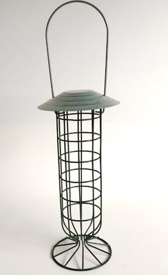 Metal Ground Fatball Bird Feeder Iron Materials With Handle 4 Fatball Capacity