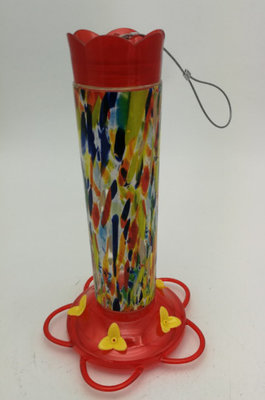 20 OZ Capacity Hummingbird Bird Feeder / Glass Hummingbird Feeders 5 Feeding Port