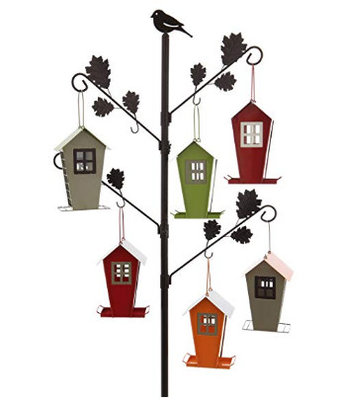 Outside Bird Feeders / Bird Feeding Station 4 Holding Branch With 6 Bird Feeder