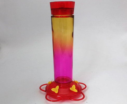 Rainbow Color Hummingbird Bird Feeder Print Glass With Steel Wire Hanging