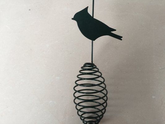 Long Hanging Clear Metal Fat Ball Bird Feeder Seed And Nuts Compound