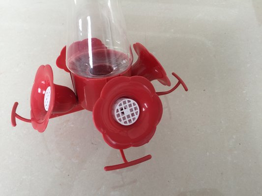 Popular Plastic Hummingbird Feeder for bird Red Color And Clear Tube