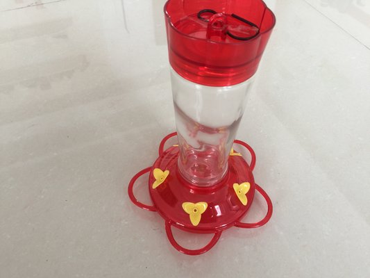 Beautiful glass hummingbird Feeders Hanger Powder Coated For Birds 12.5*12.5*29cm