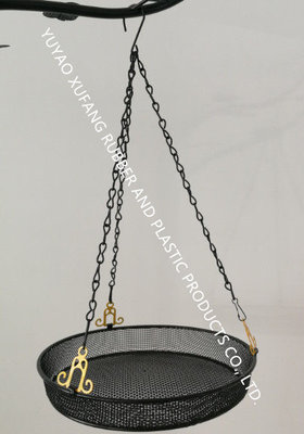 Multi-function bird feeder， Metal round tray hanging bird feeder for garden