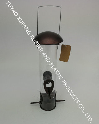4 Feed Port Metal Wild Squirrel Resistant Bird Feeders Powder Coated 13.5*13.5*32.5cm Size