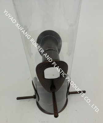 4 Feed Port Metal Wild Squirrel Resistant Bird Feeders Powder Coated 13.5*13.5*32.5cm Size