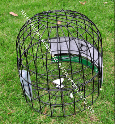 Black Powder Coated Bird Feeder Accessories Big Ground Cage Metal 1mm Wire