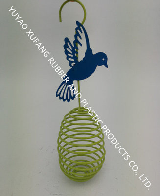 Decoration Colorful Wire Bird Feeder Powder Coated 2.95 X 2.95 X 11.4 Inches