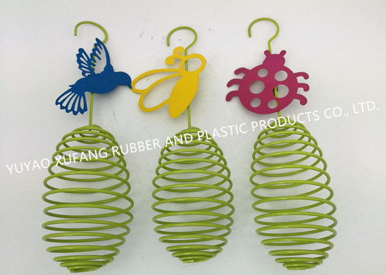 Decoration Colorful Wire Bird Feeder Powder Coated 2.95 X 2.95 X 11.4 Inches