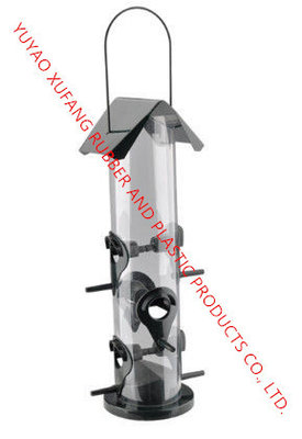 Weather Resistant Plastic Bird Feeders ABS Perch With Clear Pc Tube