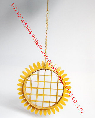 Metal Sunflower Suet Bird Feeder Yellow Powder Coated Finishing Easy Operate