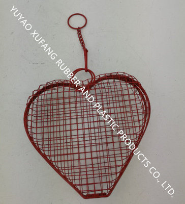 300g Capacity Metal Hanging Bird Feeders Heart Ring Hanging Iron Mesh
