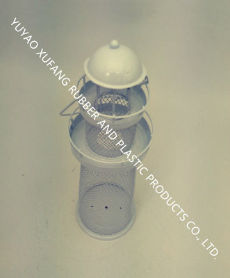 White 3 Layer Pigeon Proof Bird Feeder Light House With Simple Design