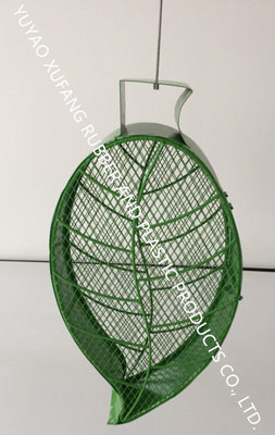 Metal Peanuts Bird Feeder / Wild Bird Feeders Green Leaf Shape Easy Clean And Monitor