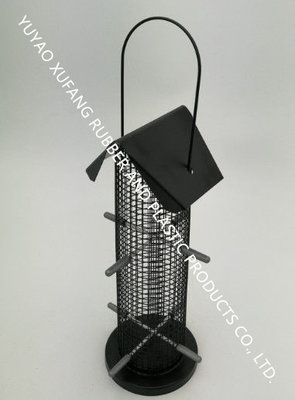 Nut feeder for bird，8 Feeding Port Metal Bird Feeders Black Iron Mesh 350g Capacity For Nuts