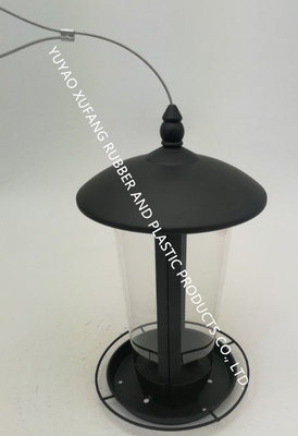 Seed feeder，Custom Color Metal Bird Feeders Black Powder Coated Finish Two Room Easy Clean