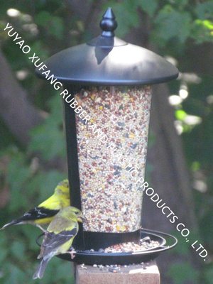 Seed feeder，Custom Color Metal Bird Feeders Black Powder Coated Finish Two Room Easy Clean