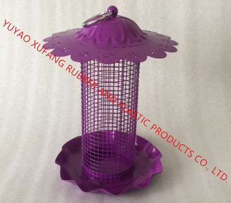 500g Capacity Metal Peanut Squirrel Proof Nut Feeder Easy Clean Purple Powder Coated
