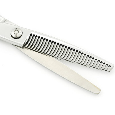 Slim Single Teeth Salon Hair Thinning Scissors With Offset Handles
