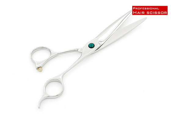 Right Handed Scissors Silver Cutting Shears For Hair , High Polished