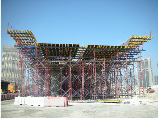 Light Weight Girder Box Formwork , Scaffold timber formwork construction for bridge floor