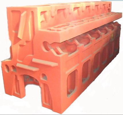 Red & Black Casting Iron Diesel Engine Cylinder Block For Construction Machinery Engine