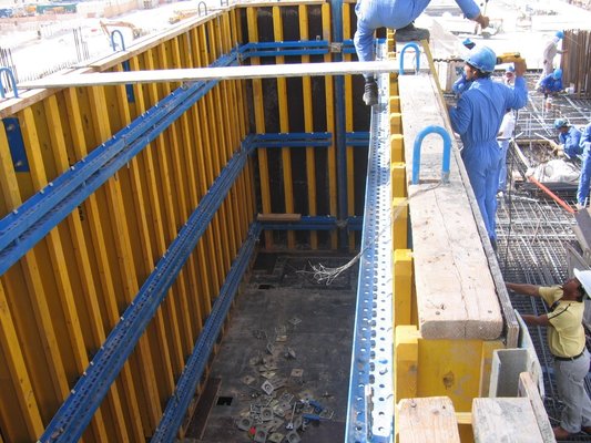 Custom Platform Formwork / Automatic Climbing Formwork For Equipment Shaft , Elevator Shaft