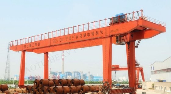 Electric Travelling Heavy Duty Single Girder Gantry Crane , Launching Gantry Crane 50T