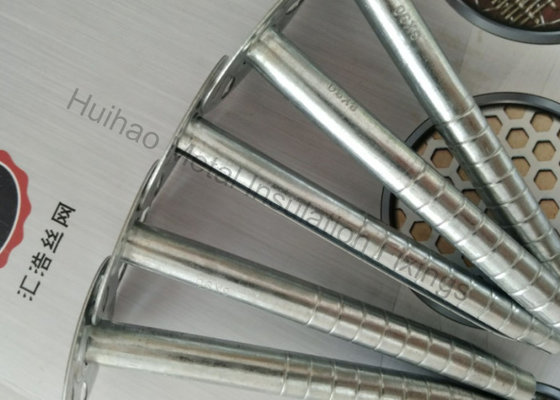 8mm x 110mm Galvanized Steel Metal Insulation Fixings With 35mm Washers