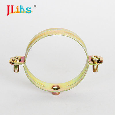Electro Galvanized Round Pipe Brackets Tube Strap Clamp Corrosion Resistance
