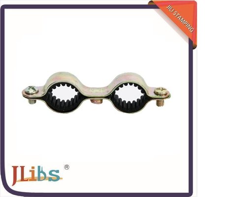 High Temperature Galvanized Pipe Clips Metal Customized With Inner Rubber 204020