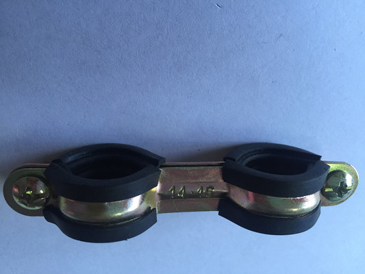 EPDM Rubber Metal Pipe Clips Concrete Pipe Clamps , Wall Mount Pipe Clamp