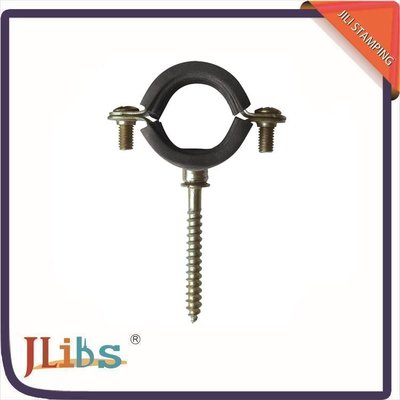 Wall Mount Pipe Clamp Quick Release Rubber Lined Pipe Clips Environment Friendly