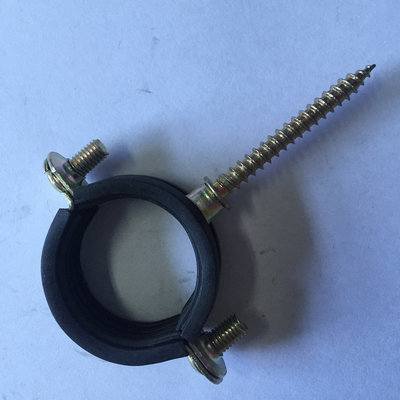 Wall Mount Pipe Clamp Quick Release Rubber Lined Pipe Clips Environment Friendly