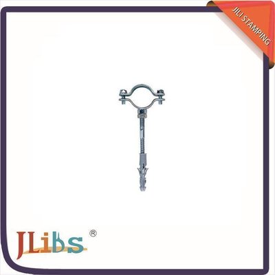 Custom Vertical Galvanized Pipe Clamps , Wall Mount Pipe Clamp Bracket