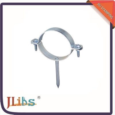 Cross Metal Tube Brackets Round Nail Clamp Cast Iron For Fixing Plastic Pipes