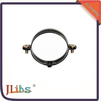 Iron Sheet Vertical Repair Gas Line Clamp Black Coating 8 - 54mm With Screw