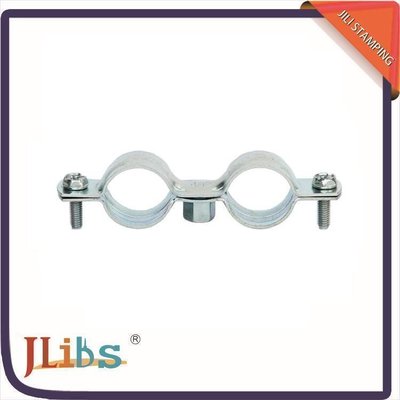 Heavy Duty Double Rivet Hanging Pipe Clamps , Vertical Lifting Wall Mount Pipe Clamp