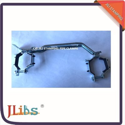 Bracket R588 Galvanized Pipe Clamps Double Range With EPDM Rubber Two Two Pack