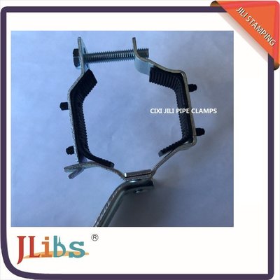 Bracket R588 Galvanized Pipe Clamps Double Range With EPDM Rubber Two Two Pack
