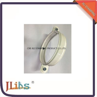 Nut M7 Riveted Fixed Down Pipe Clamps White With Plastic Washers