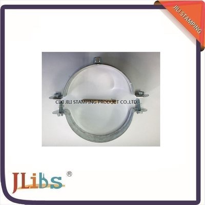 Zinc Plated / Plastic Dipping Steel Q195 Galvanised Pipe Clamps 63mm - 315mm