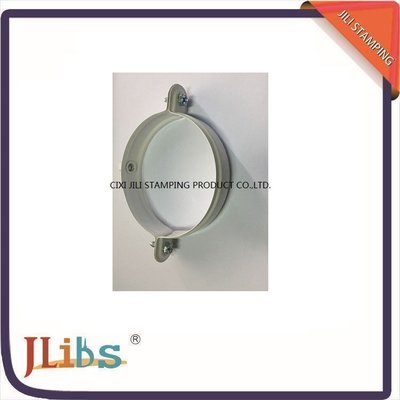 White Galvanised Steel M7 Cast Iron Pipe Clamps With Riveted Nuts