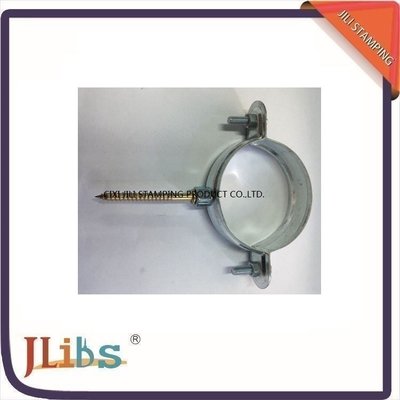 Customised Galvanised Steel Hanging Pipe Clamps Riveted Nut M7 / M8